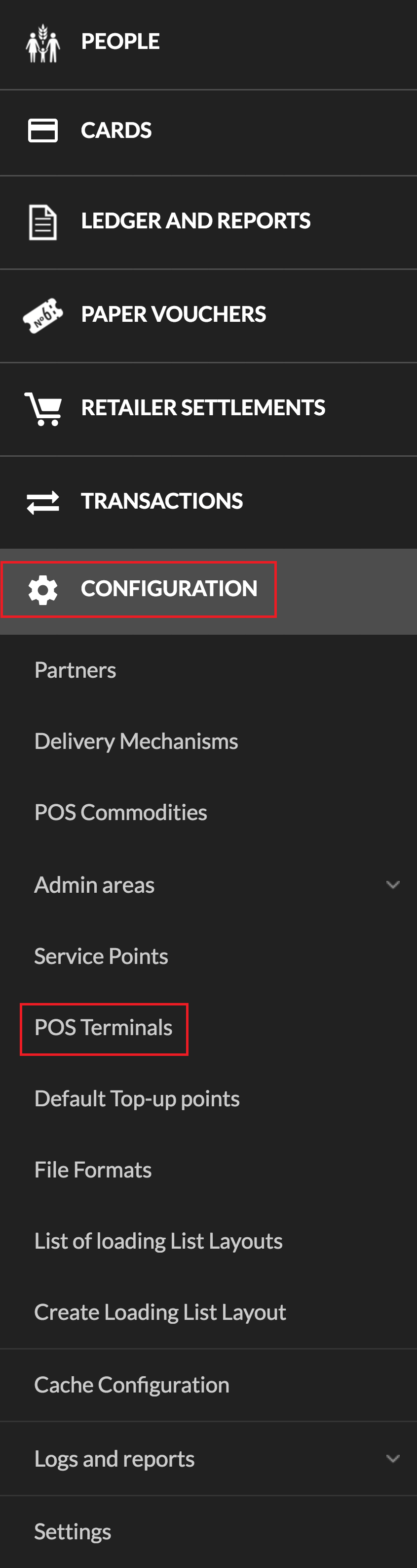 Setting Up POS Terminals
