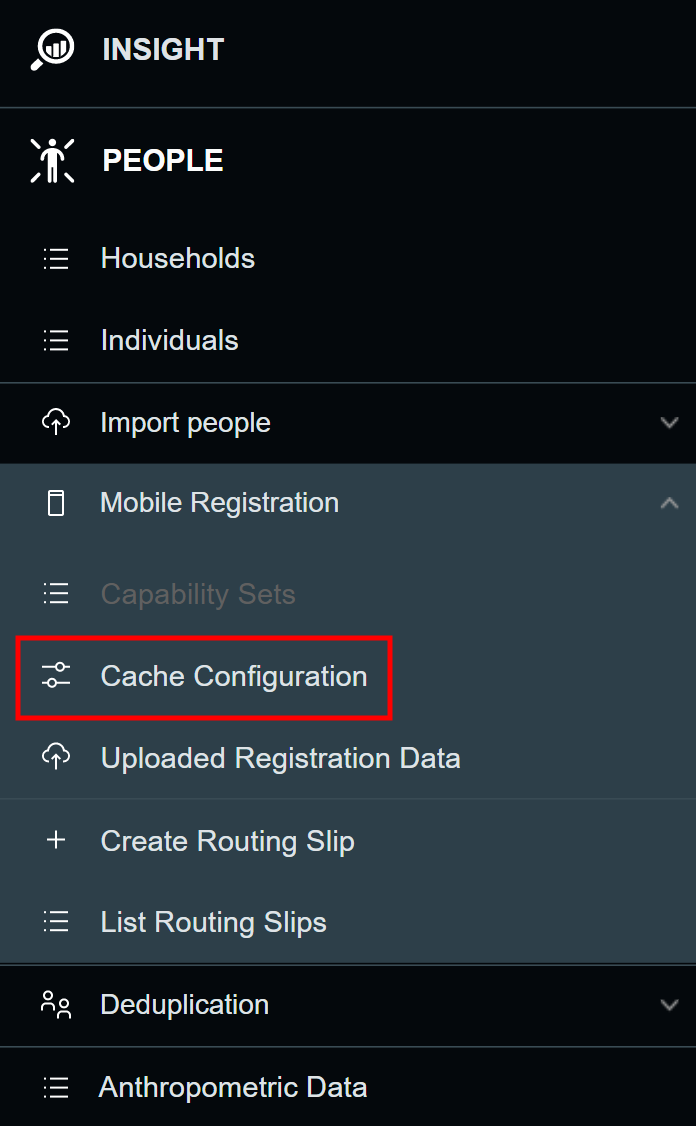 Performing Cache Configuration